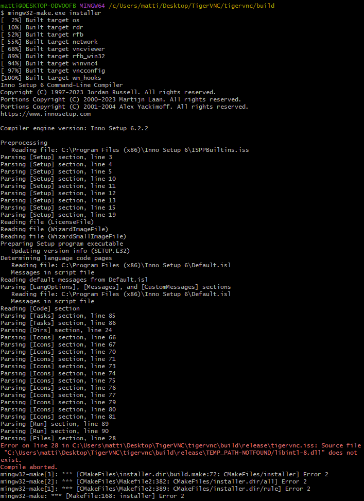Error building in Win10 · Issue #1637 · TigerVNC/tigervnc · GitHub