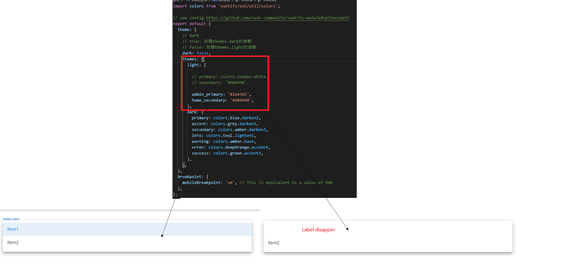 [Bug Report] v-select single-line label disappears · Issue #12968 · vuetifyjs/vuetify · GitHub