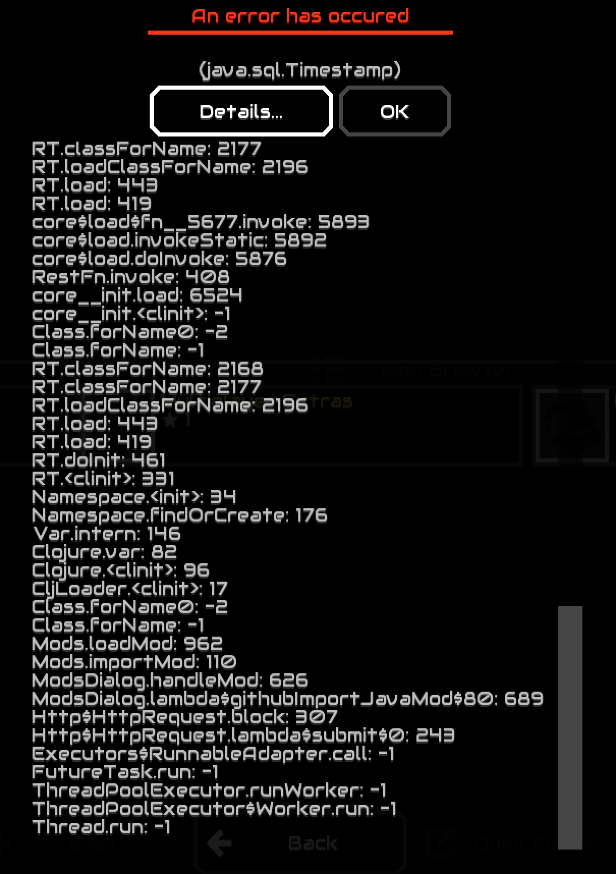 Javasqltimestamp Error On 1431 · Issue 2 · Weathercoldextra Logging · Github 