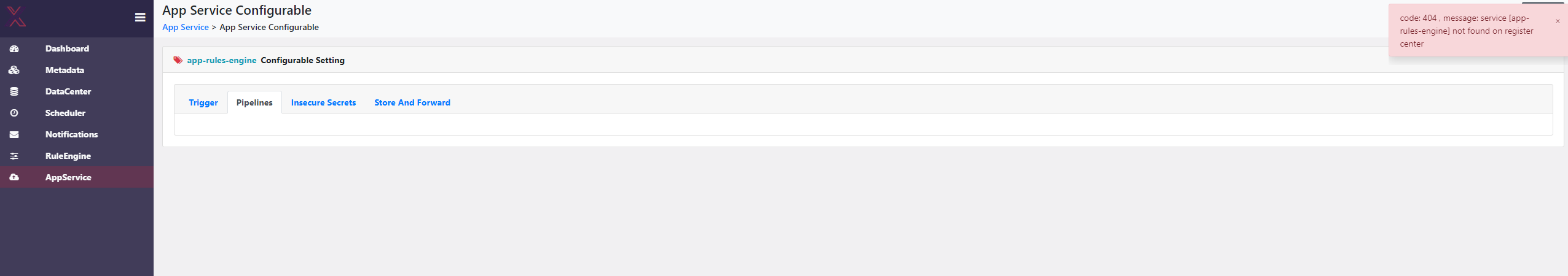 Error In The Request Of A Service Configuration In The Ui · Issue 628 · Edgexfoundryedgex Ui 9834