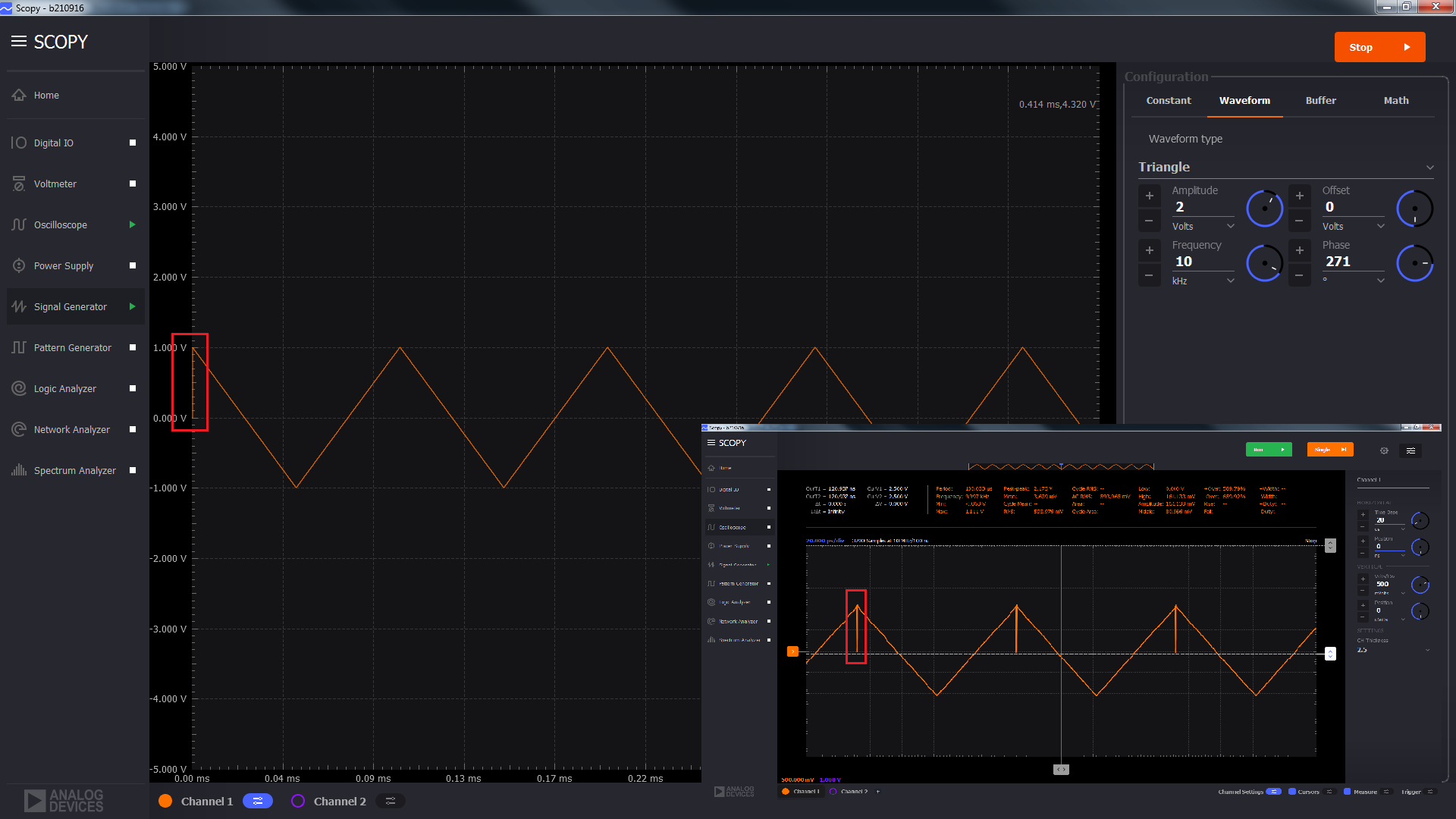 Signal Generator: Square and Triangle waveform distorted on high phase ...