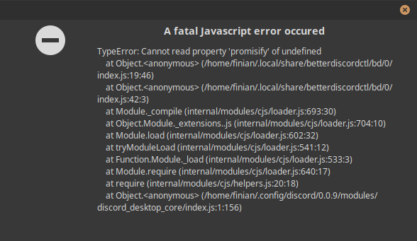 [Bug] [Linux] Discord crashes on startup · Issue #205 · BetterDiscord ...