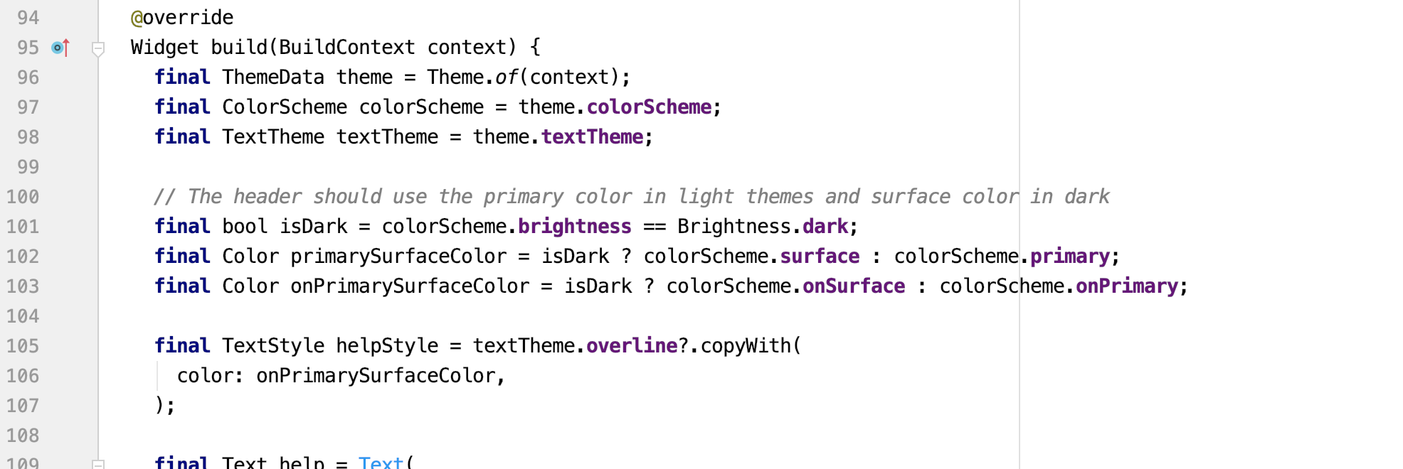 showDatePicker ignore ThemeData.primaryColor · Issue #58493 · flutter/flutter · GitHub