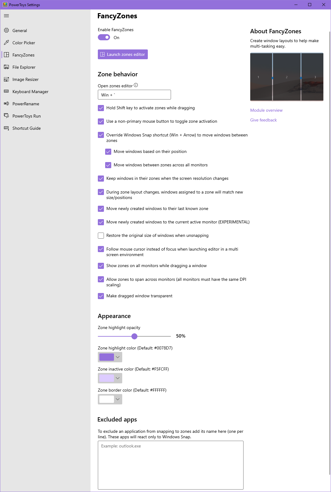 FancyZones settings don't survive reboot · Issue #6768 · microsoft/PowerToys · GitHub