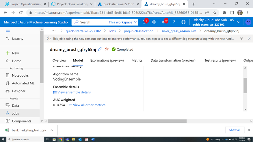 GitHub - soumyadiptapete/AzureML-Nanodegree-Udacity-Project2: Operationalizing machine learning ...
