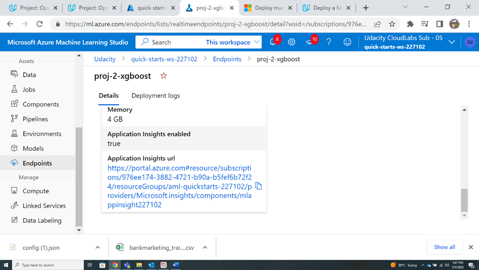 GitHub - soumyadiptapete/AzureML-Nanodegree-Udacity-Project2: Operationalizing machine learning ...