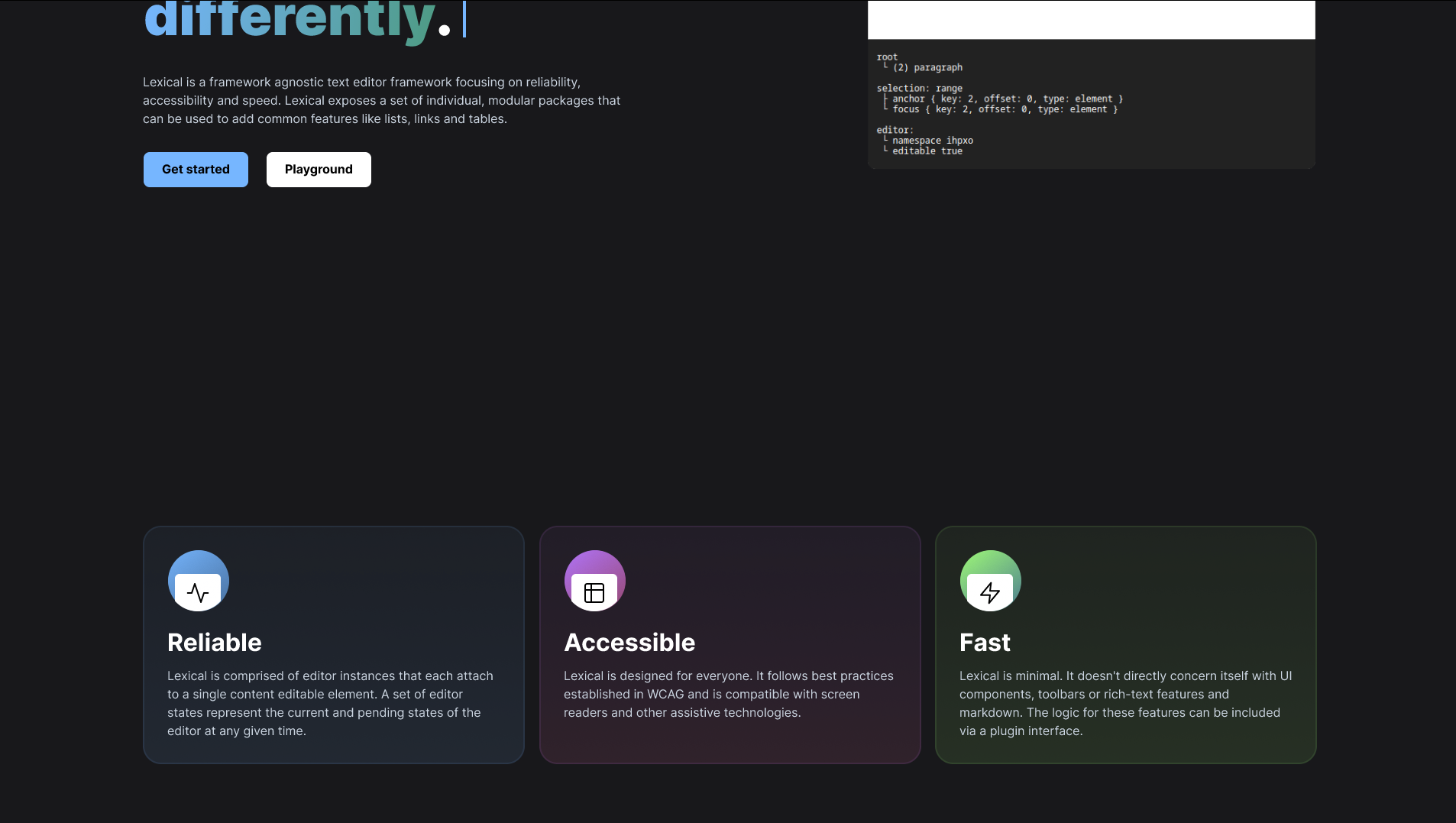 Feature: Improve the design of the `lexical.dev` · Issue #3567 · facebook/lexical · GitHub