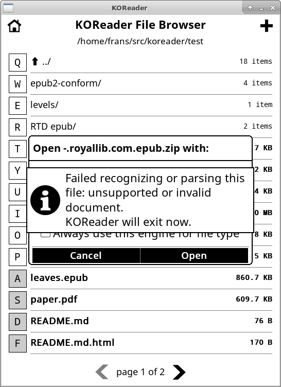 Crash on EPUB file · Issue #3705 · koreader/koreader · GitHub