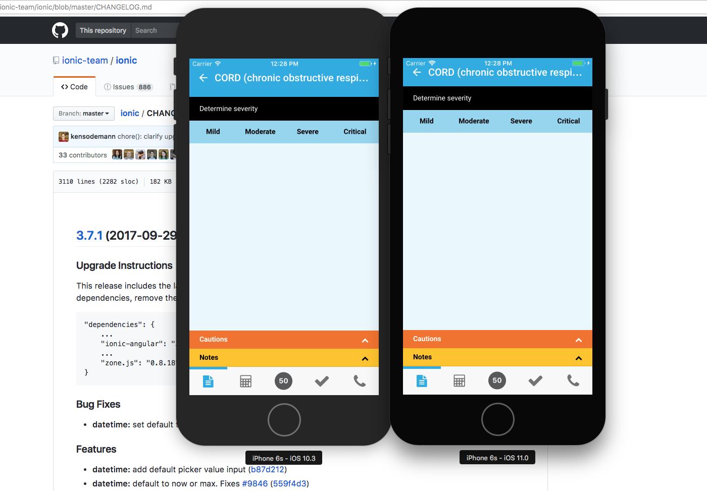 Ios Statusbar Layout Not Right When Using Mode Md · Issue 13171 · Ionic Teamionic Framework