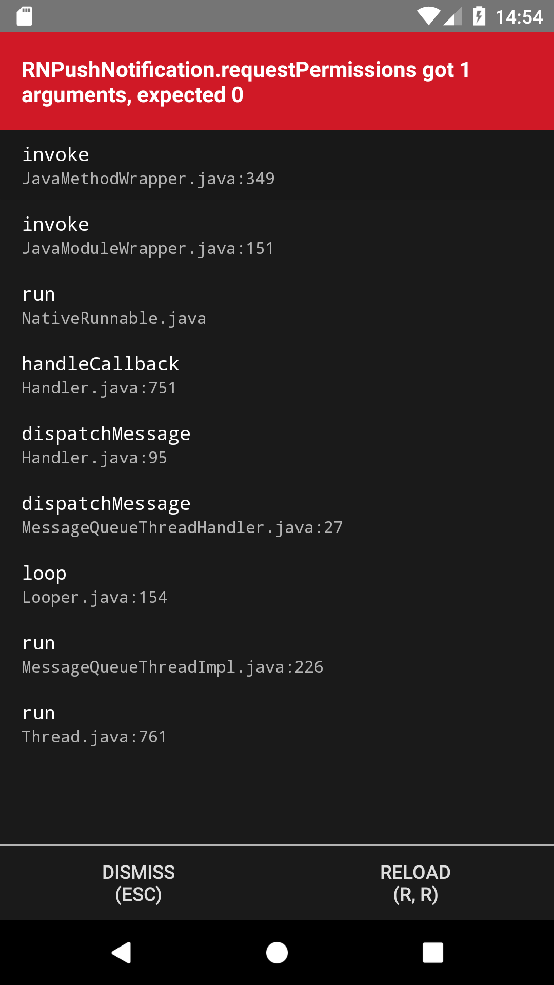 RNPushNotification.requestPermissions got 1 arguments, expected 0 · Issue #1397 · zo0r/react ...