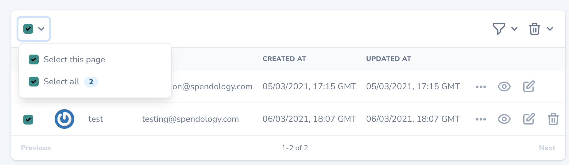Empty delete dropdown when delete disabled for resource and selecting rows · Issue #3992 ...