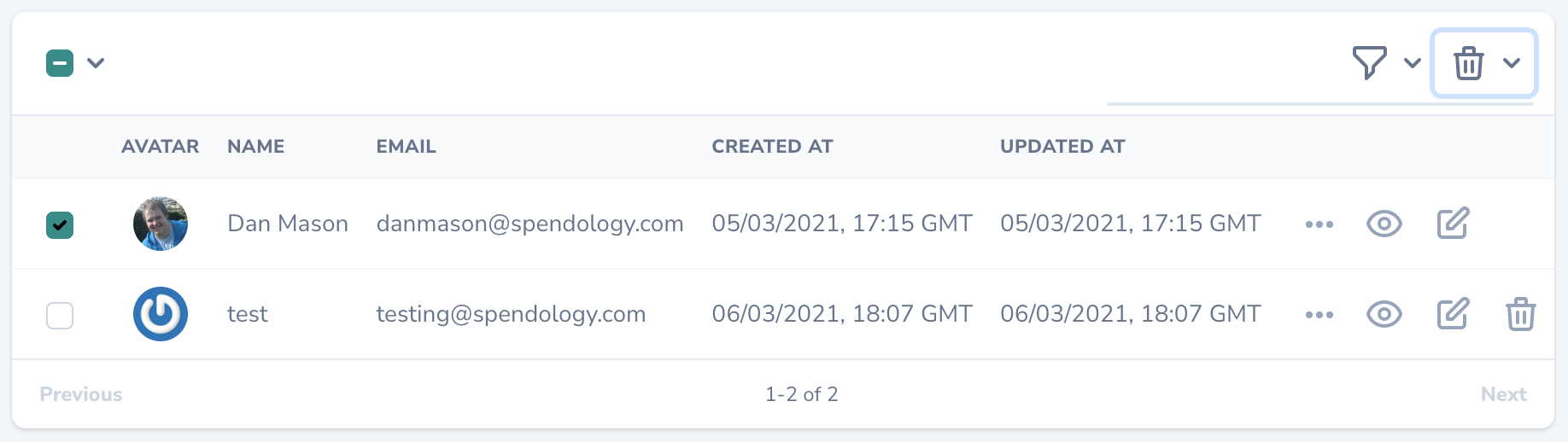 Empty delete dropdown when delete disabled for resource and selecting rows · Issue #3992 ...