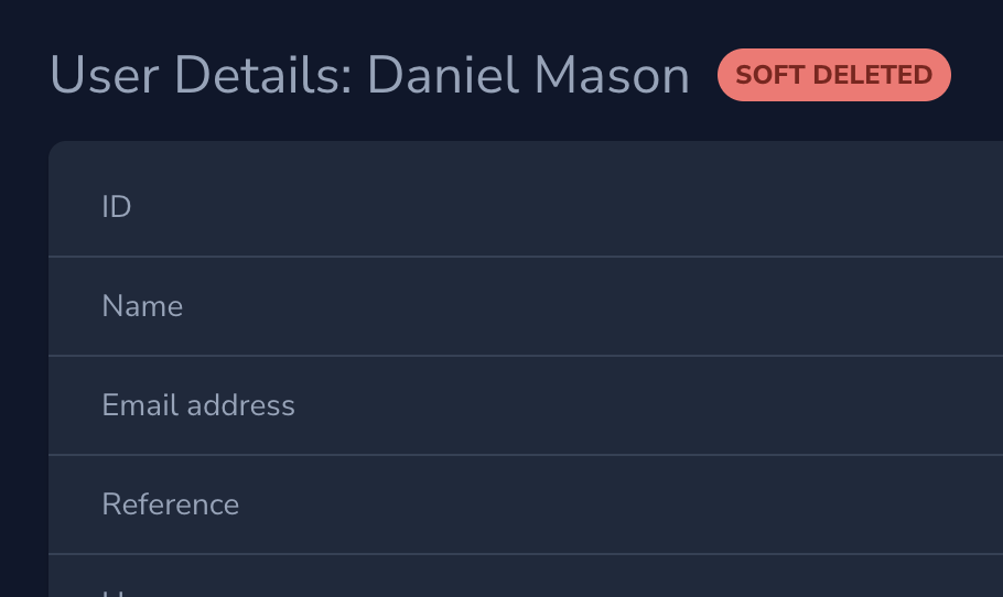 Resource > Details > Soft Deleted badge incorrect style in dark mode · Issue #4305 · laravel ...
