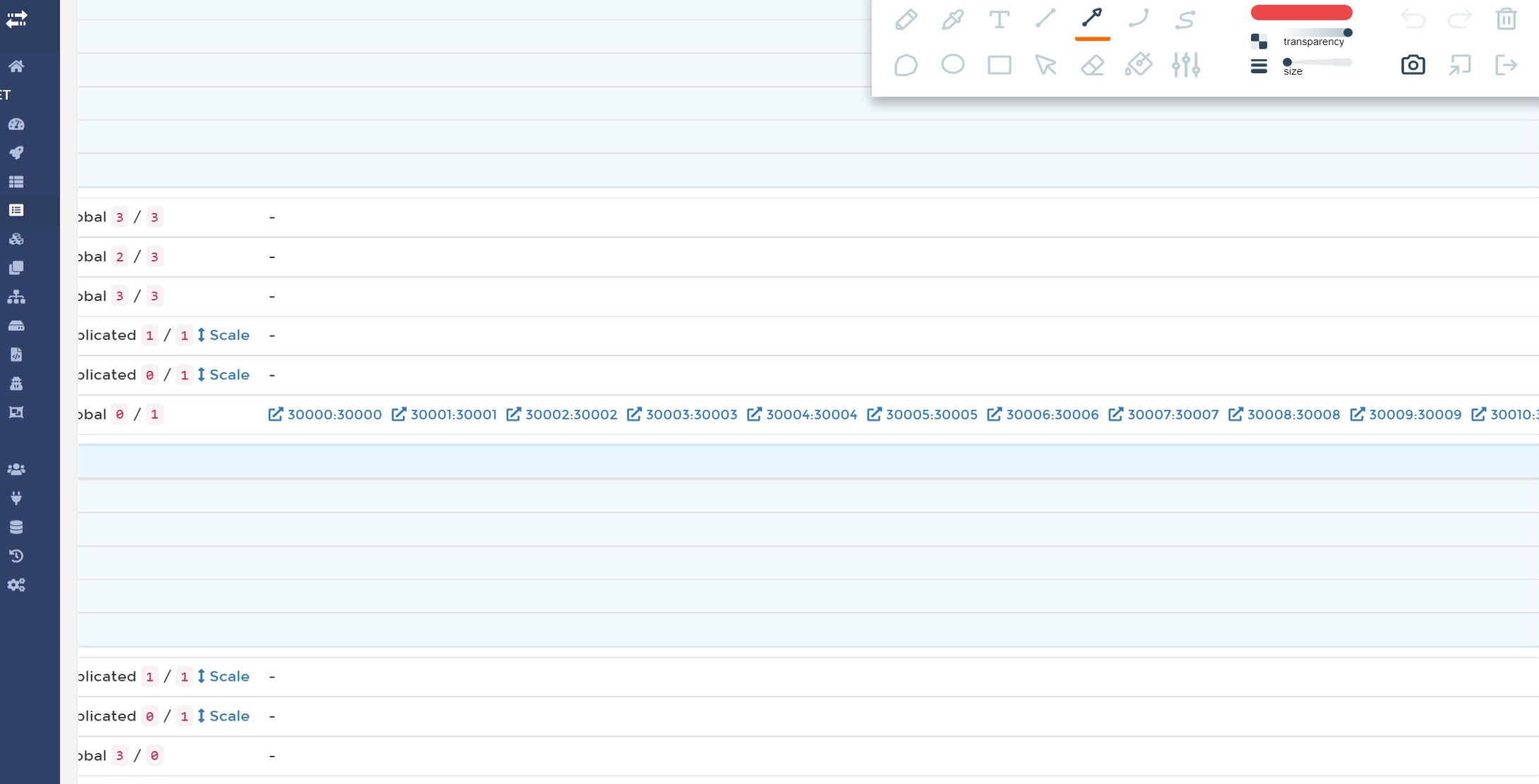 Range port opening/mapping will cause layout to be broken due to ...