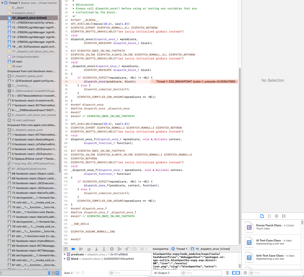 Expo Facebook Breaks With Libc Abi Dylib Terminating With Uncaught Exception Of Type