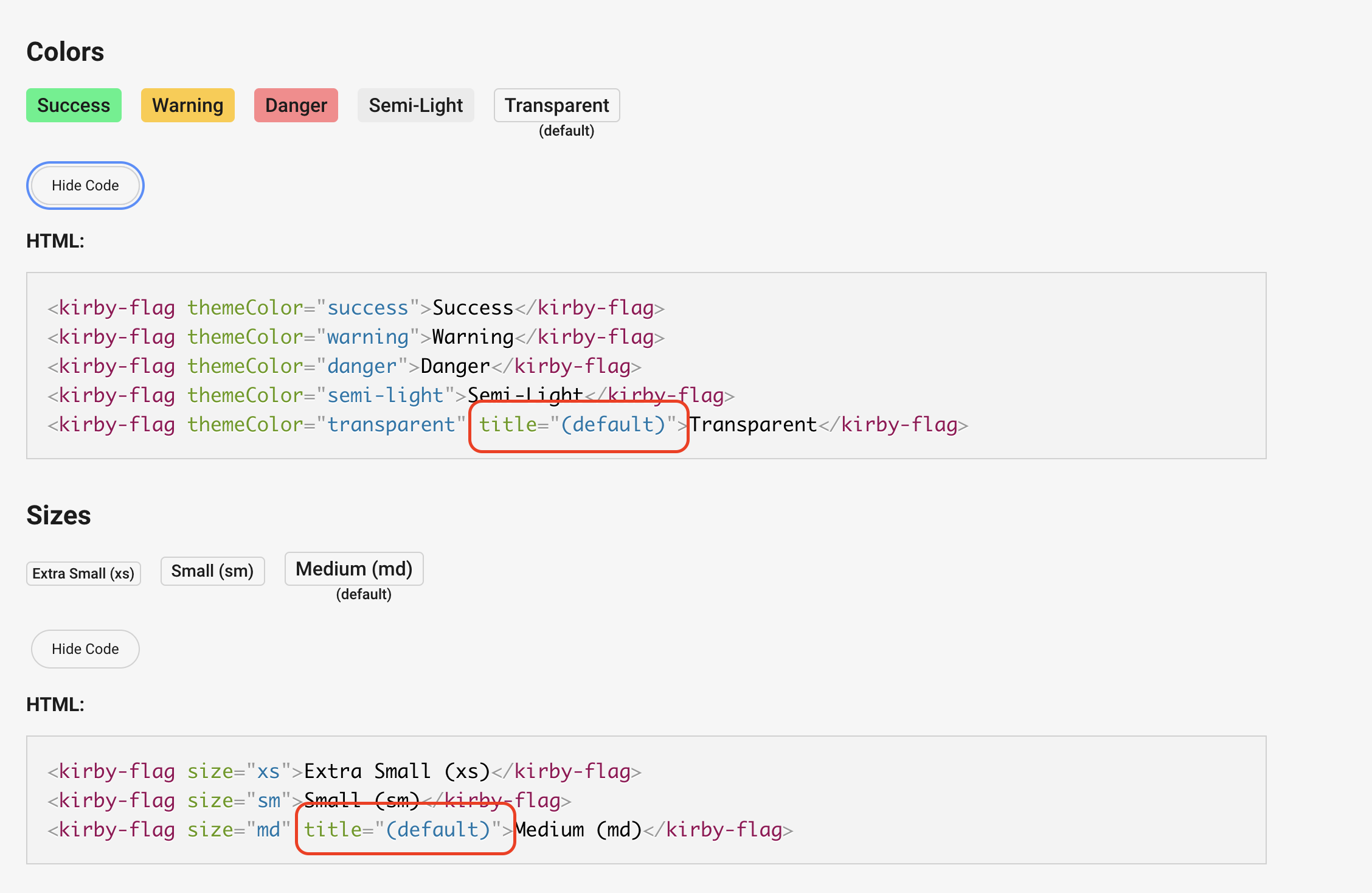 [Enhancement] Cookbook - remove the 'title' attribute from the kirby-flag examples · Issue #2651 ...