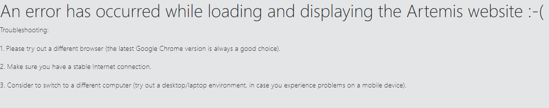 Error messages excplicitly recommend *only* Chrome · Issue #4447 · ls1intum/Artemis · GitHub