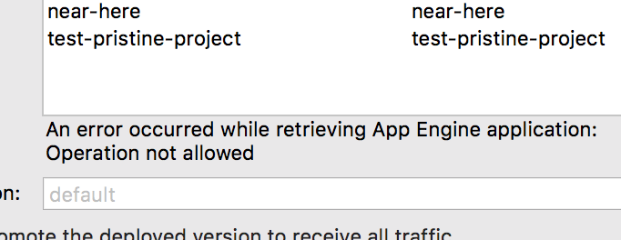 Improve project-selector AppEngine-detection message on permission failure · Issue #2582 ...