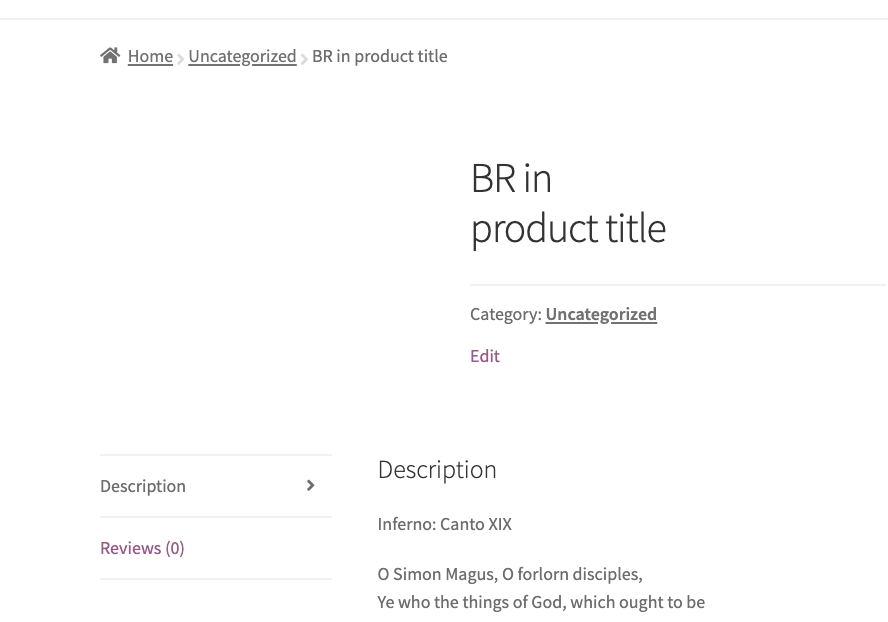 HTML entities in product titles rendered incorrectly in product page ...