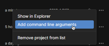 [FEATURE] Pass commandline arguments to project editor · Issue #370 · vrchat-community/creator ...