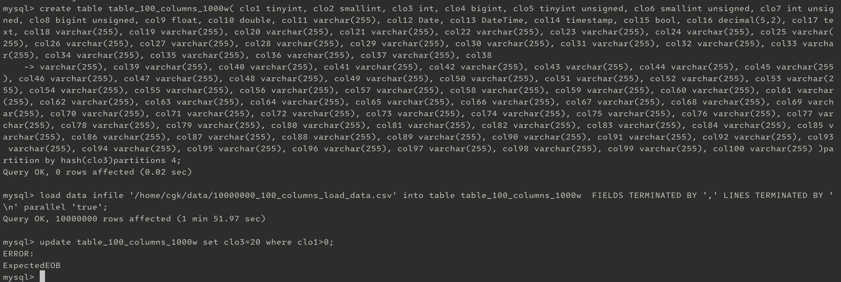 Bug Updatedelete Table 1900w Rows Reported Error Expectedeob · Issue 10107 · Matrixorigin