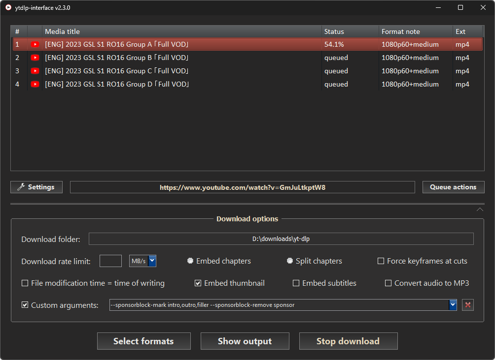 GitHub - ErrorFlynn/ytdlp-interface: Windows graphical interface for yt-dlp, designed as a ...