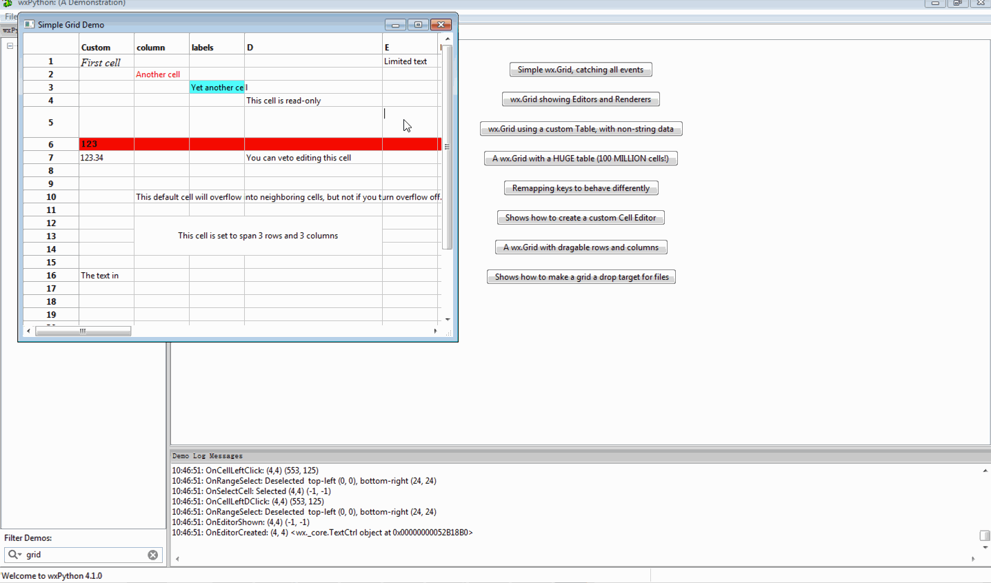 Grid cell will lose focus by mouse motion · Issue #1797 · wxWidgets/Phoenix · GitHub