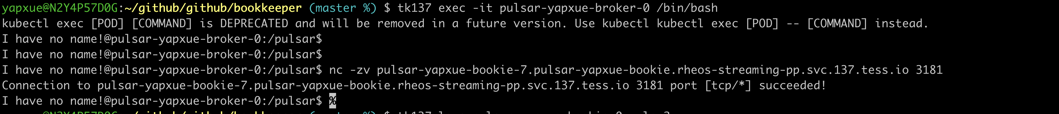 [Bug] broker cannot connect to bookie suddenly and after restarting this issue persists · Issue ...