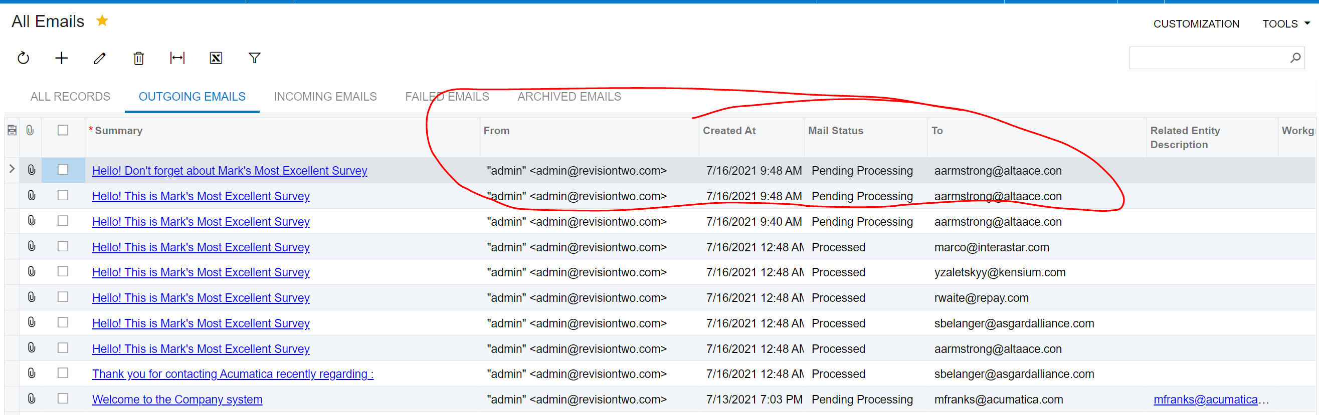 Processing Emails - wrong email going out/pending · Issue #83 ...