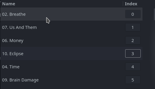 Does fltk have a column view widget with hover highlighting and ...