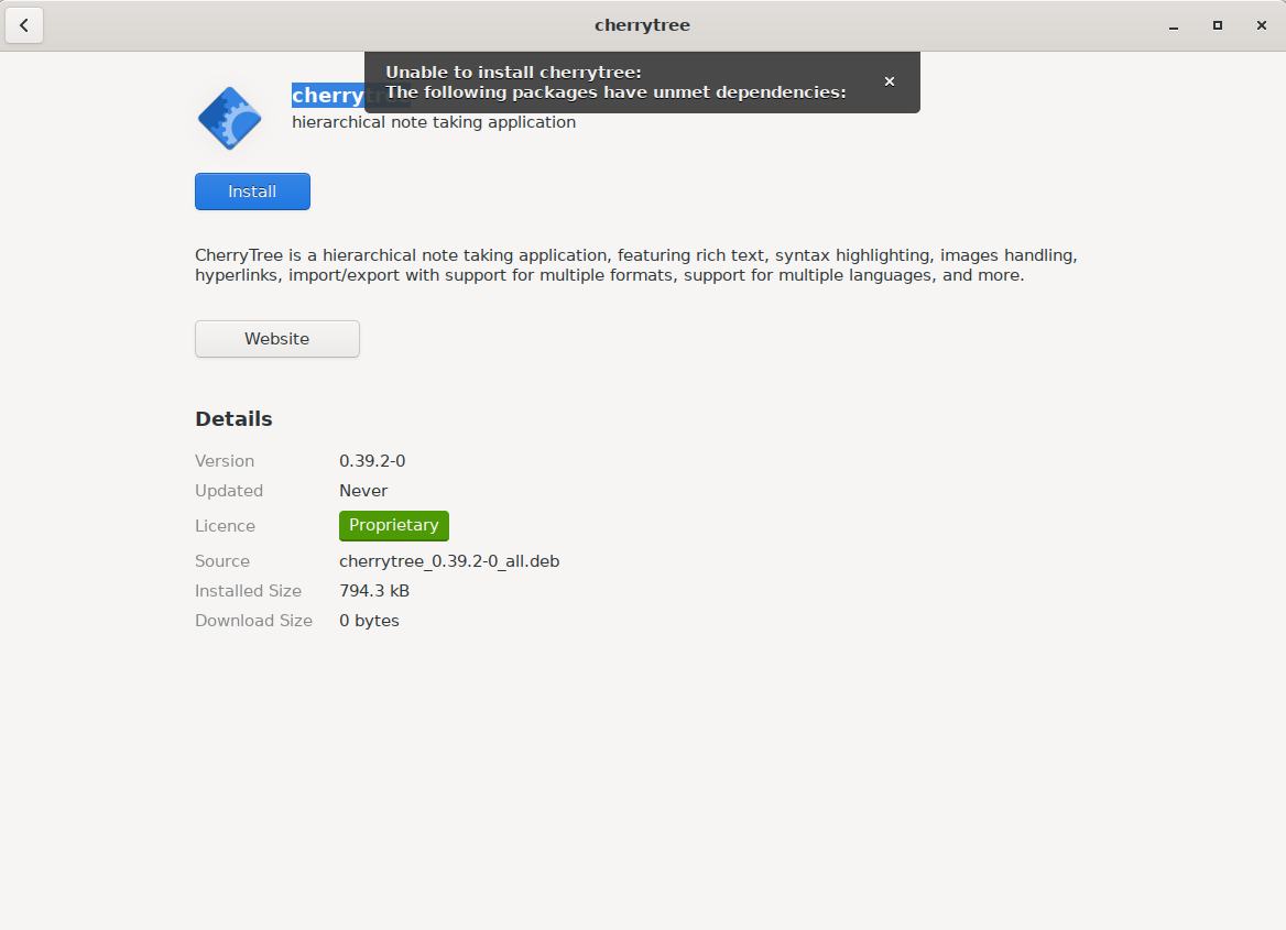 Won't install on Ubuntu 20.04 beta · Issue #725 · giuspen/cherrytree · GitHub