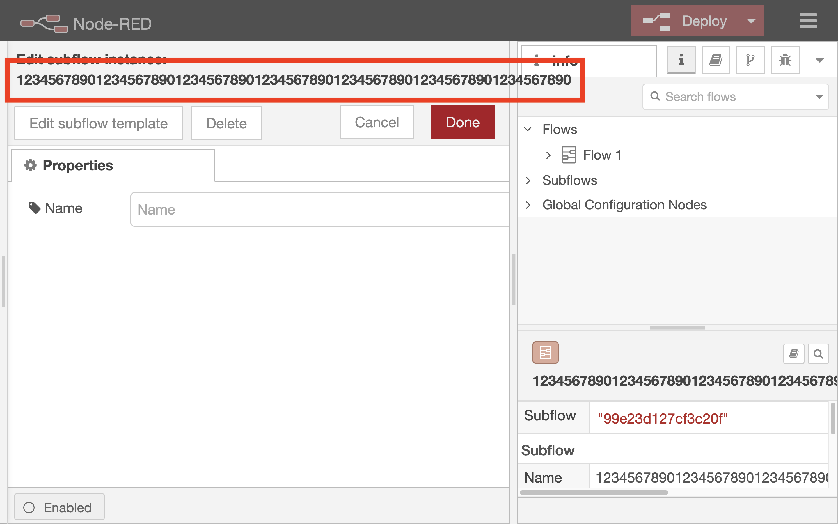 The long node name is overflowed on flow editor UI · Issue #4129 · node-red/node-red · GitHub