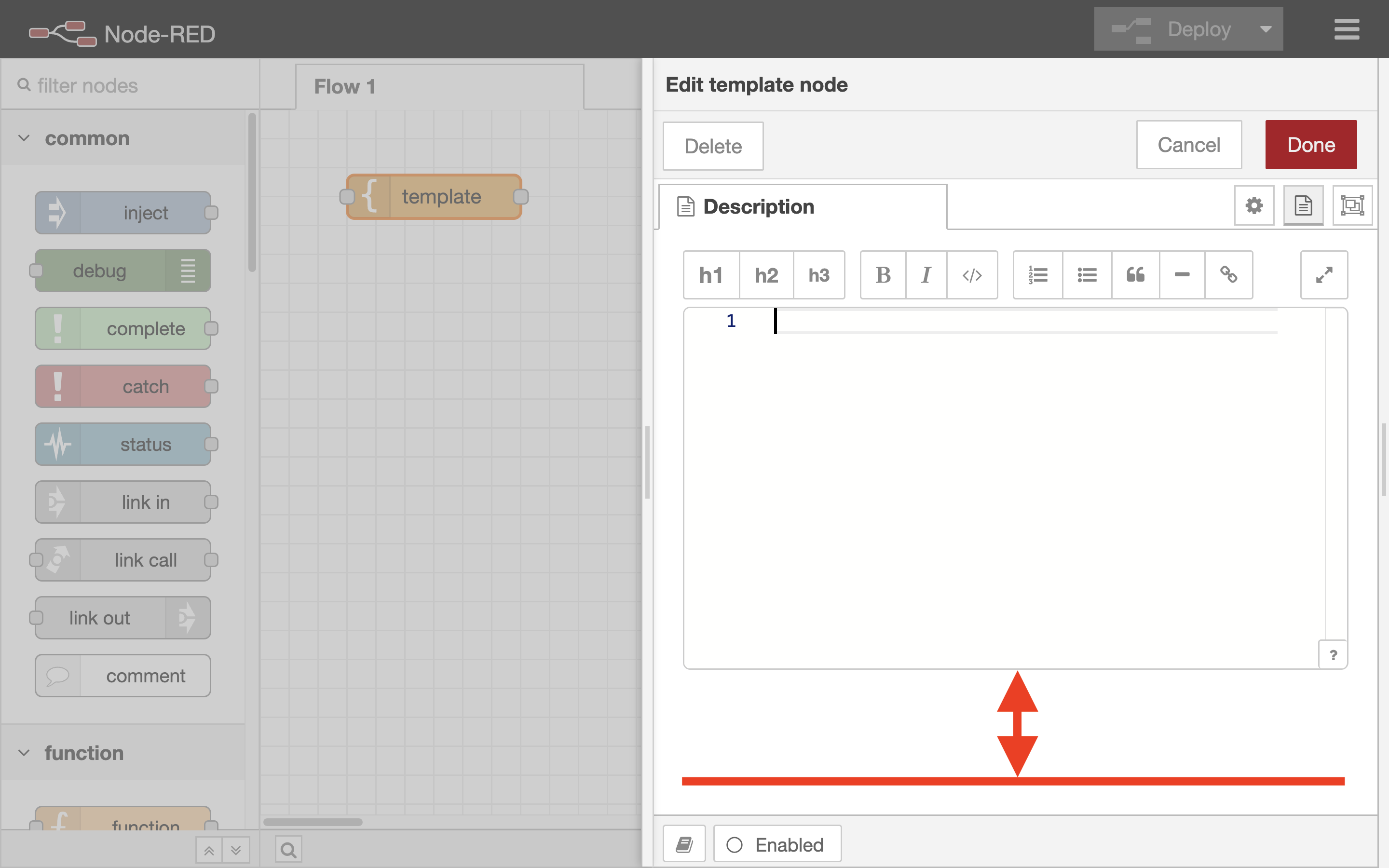 Height Of The Description Editor In The Template Node Is Different From Other Nodes · Issue 