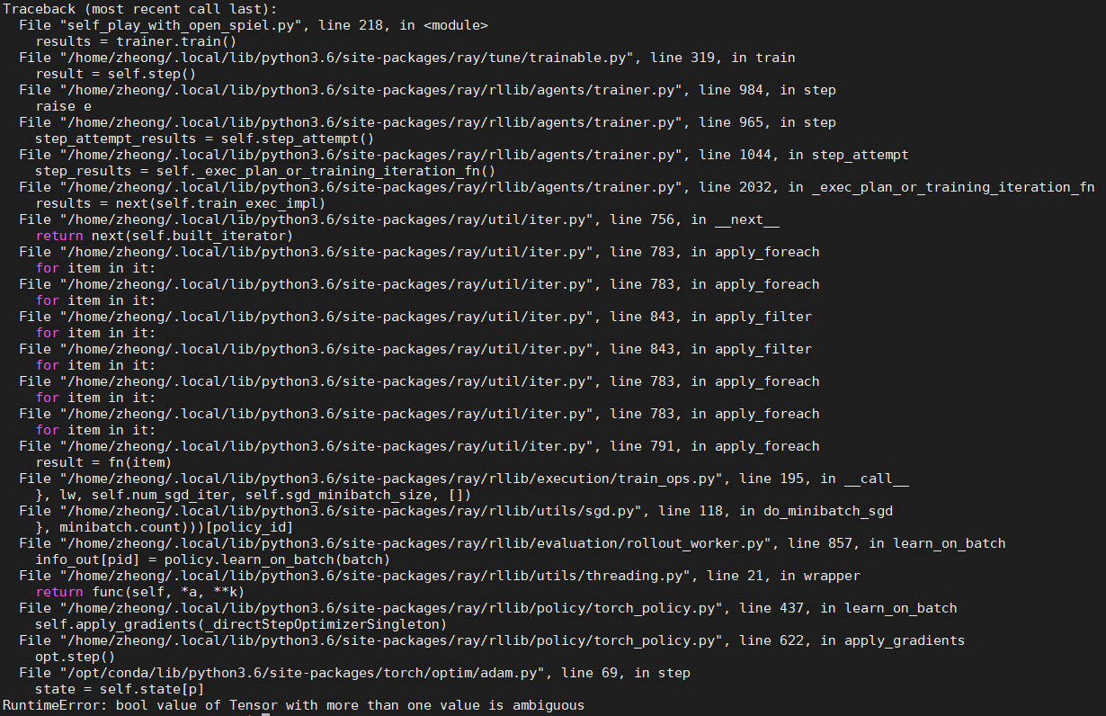 [rllib] Runtimeerror When Testing Self Play With Open Spiel Py · Issue 23944 · Ray Project Ray