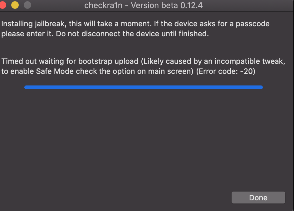 Error code -20 on Apple iPad Pro 9.7 (2016) previously working now stopped after upgrade to 14.5 ...