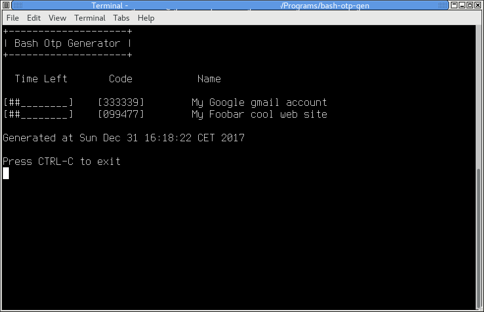 GitHub - gianluca-mascolo/bash-otp-gen: This tool allow you to manage OTP codes in shell. It is ...