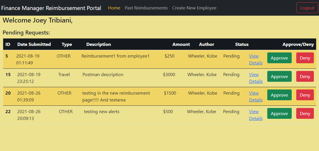 GitHub - AngelSWalker/Expense-Reimbursement-App: An expense ...
