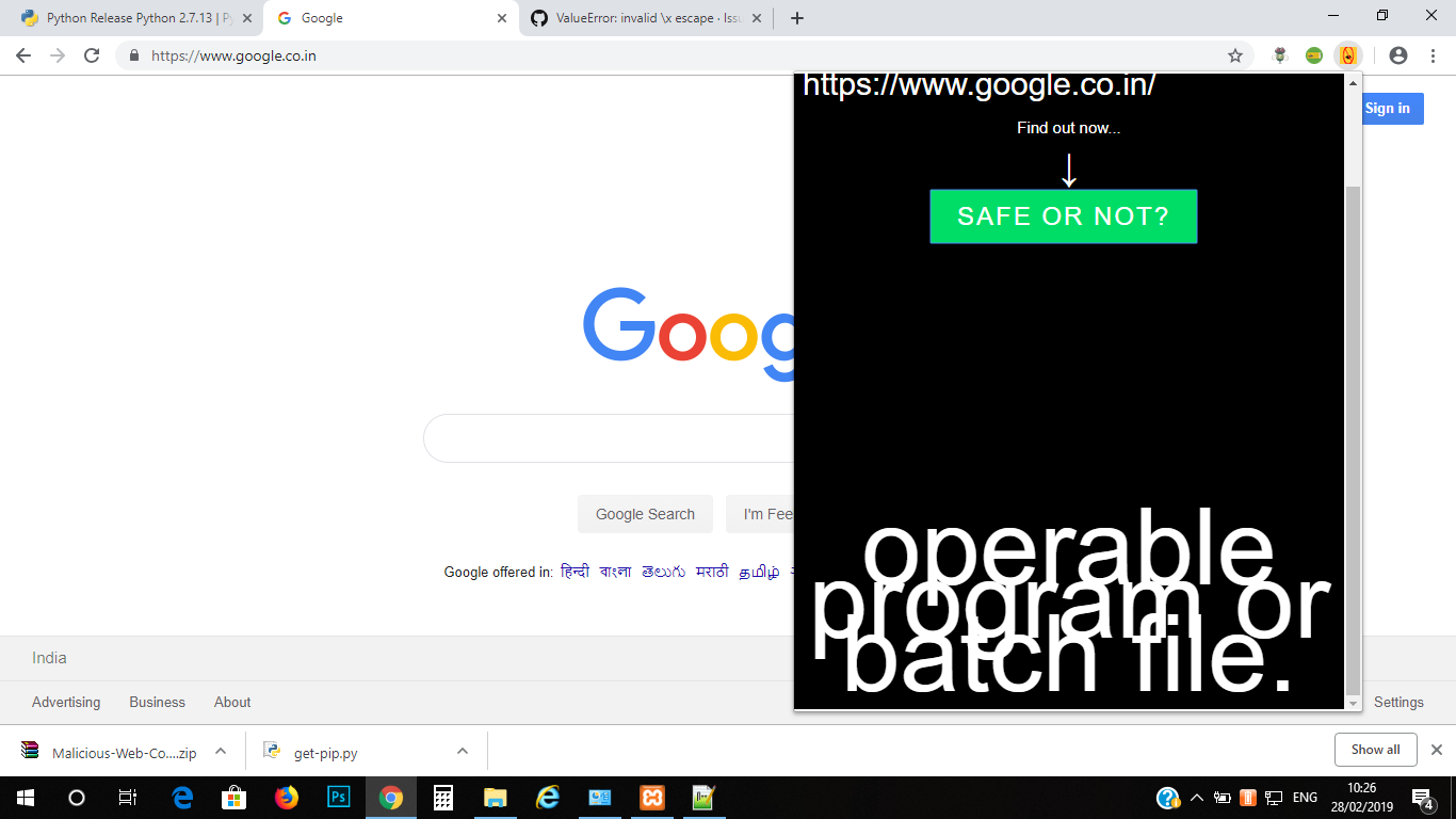 ValueError: invalid \x escape · Issue #3 · philomathic-guy/Malicious ...