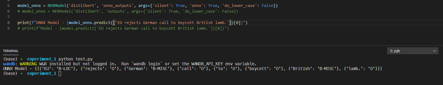 Wrong output in ONNX NerModel · Issue #812 · ThilinaRajapakse/simpletransformers · GitHub