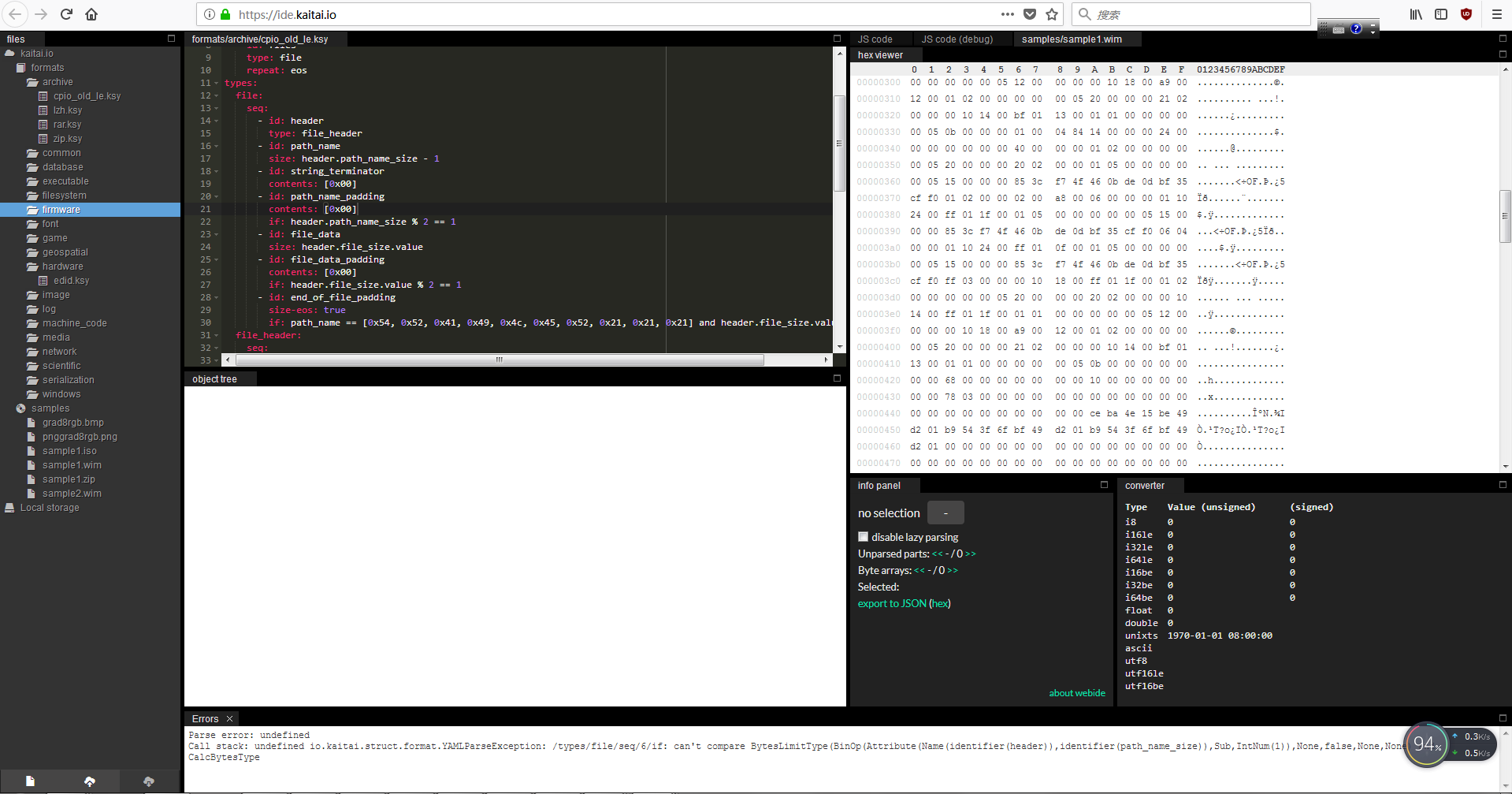 Undefined Io Kaitai Struct Format Yamlparseexception · Issue 48 · Kaitai Io Kaitai Struct