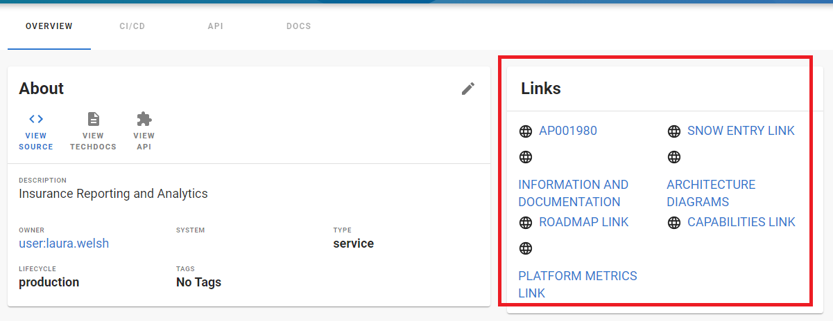 catalog - links missing for component · Issue #6155 · backstage/backstage · GitHub