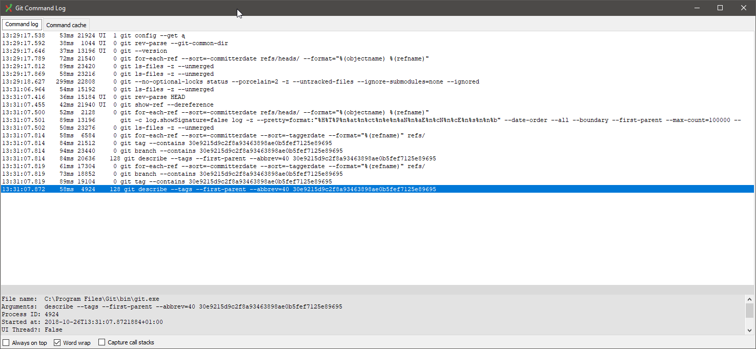 Running gitex.cmd from powershell doesn't ever load log panel. · Issue #5629 · gitextensions ...
