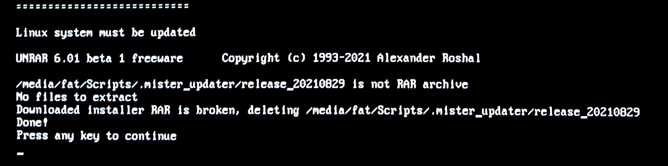 Updater Script Still Expects Rar Kernel But It S Now 7z · Issue 75 · Mister Devel Updater