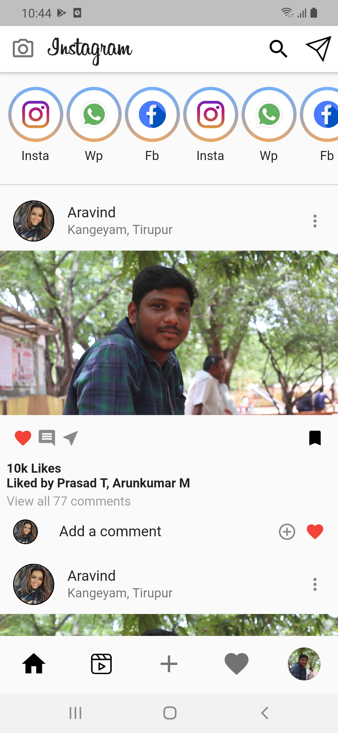 GitHub - aravinfaf/InstagramFlutter