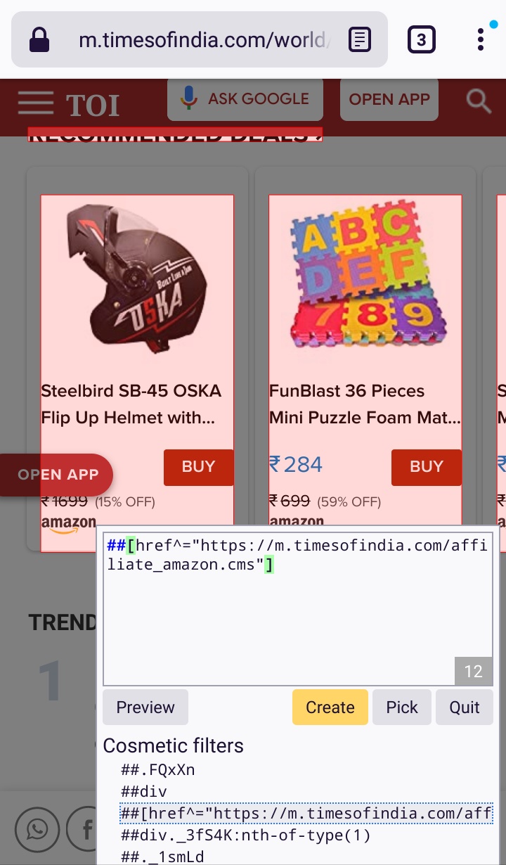 toi antiadblocking on Firefox for android · Issue #104 · uBlockOrigin/uAssets · GitHub