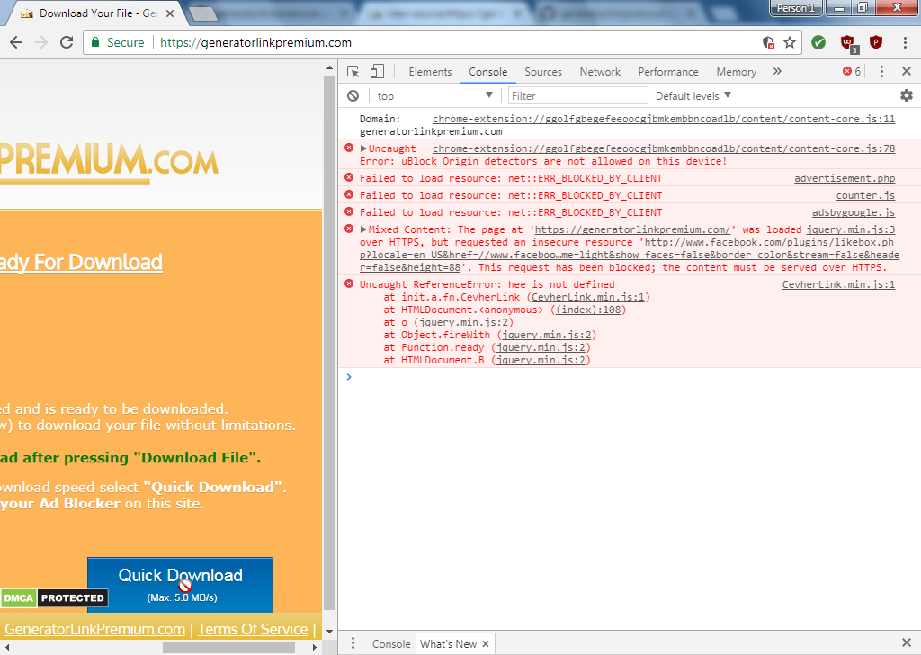 generatorlinkpremium.com · Issue #315 · jspenguin2017/uBlockProtector · GitHub