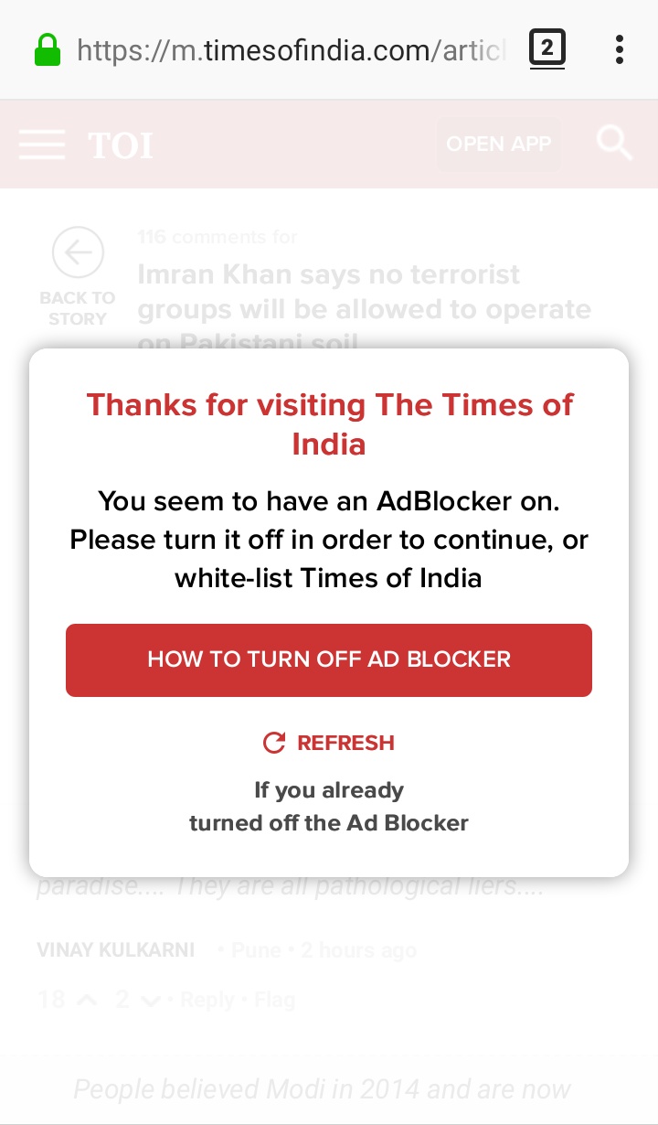 toi antiadblocking on Firefox for android · Issue #104 · uBlockOrigin/uAssets · GitHub