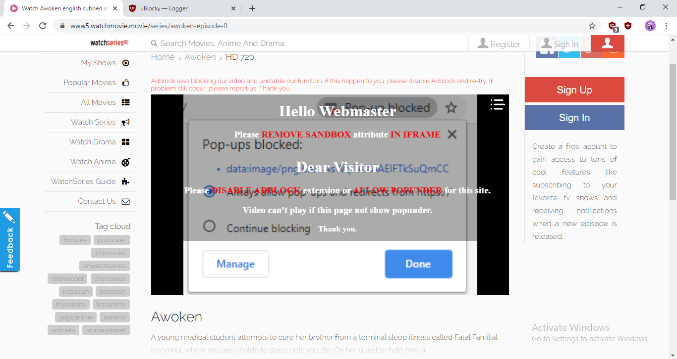 hydrax.net anti adblock · Issue #6851 · uBlockOrigin/uAssets · GitHub