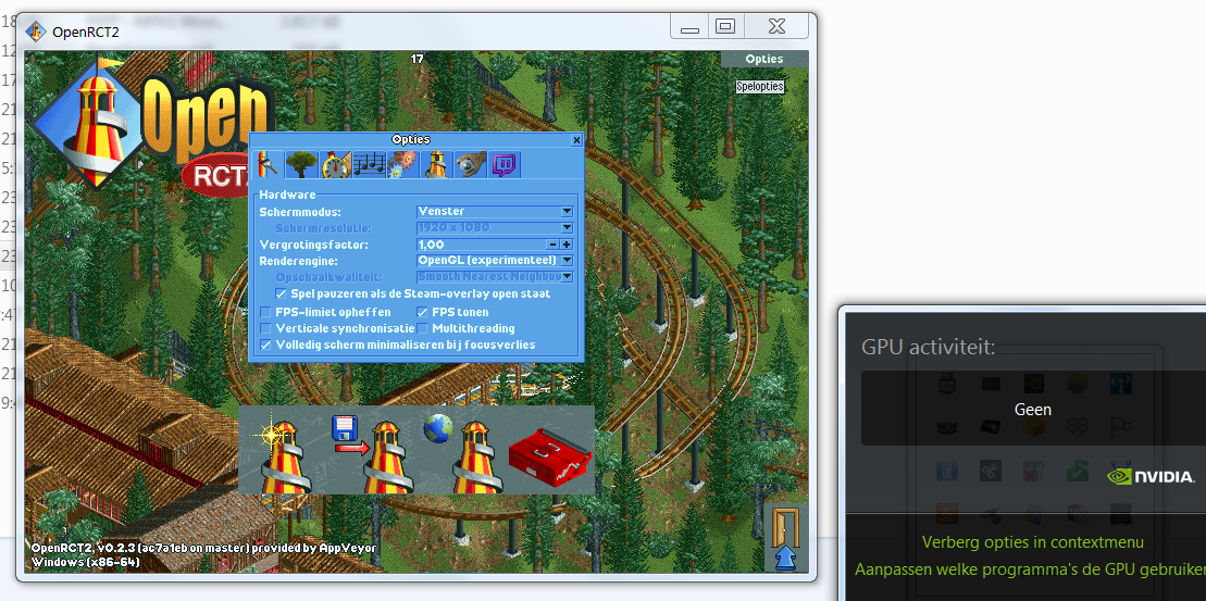 Game crashes when switching to OpenGL · Issue #4047 · OpenRCT2/OpenRCT2 · GitHub