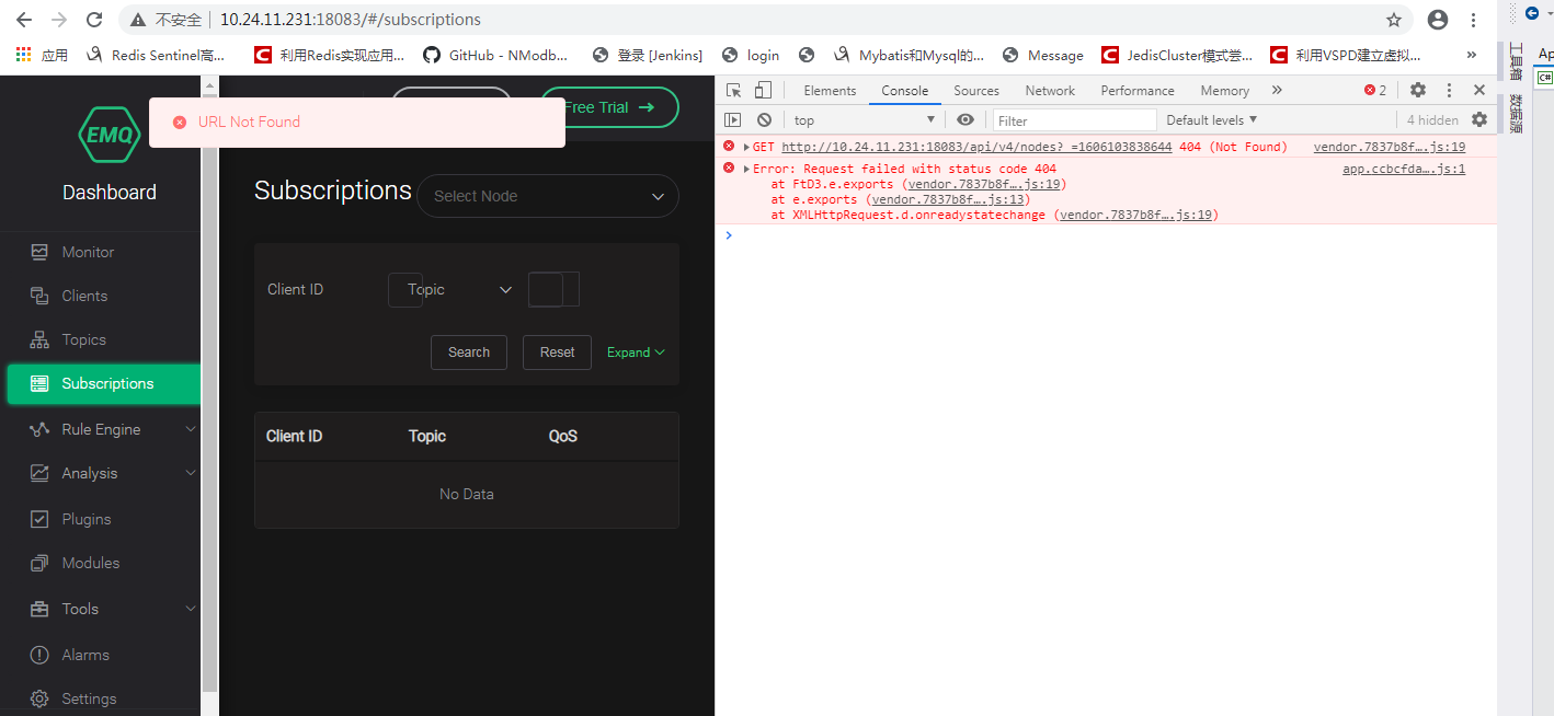 emqx dashboard url not found · Issue #3840 · emqx/emqx · GitHub